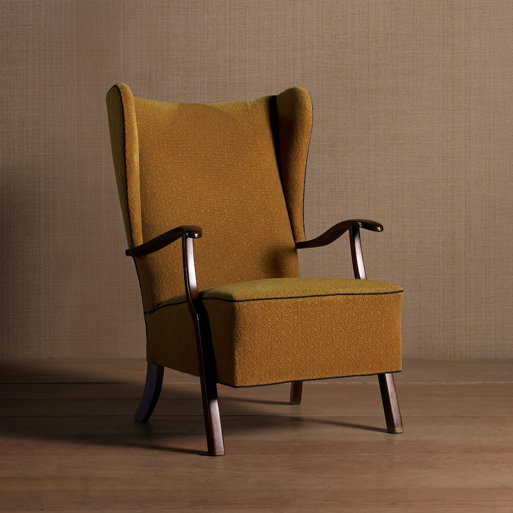 Wood wingback chair store