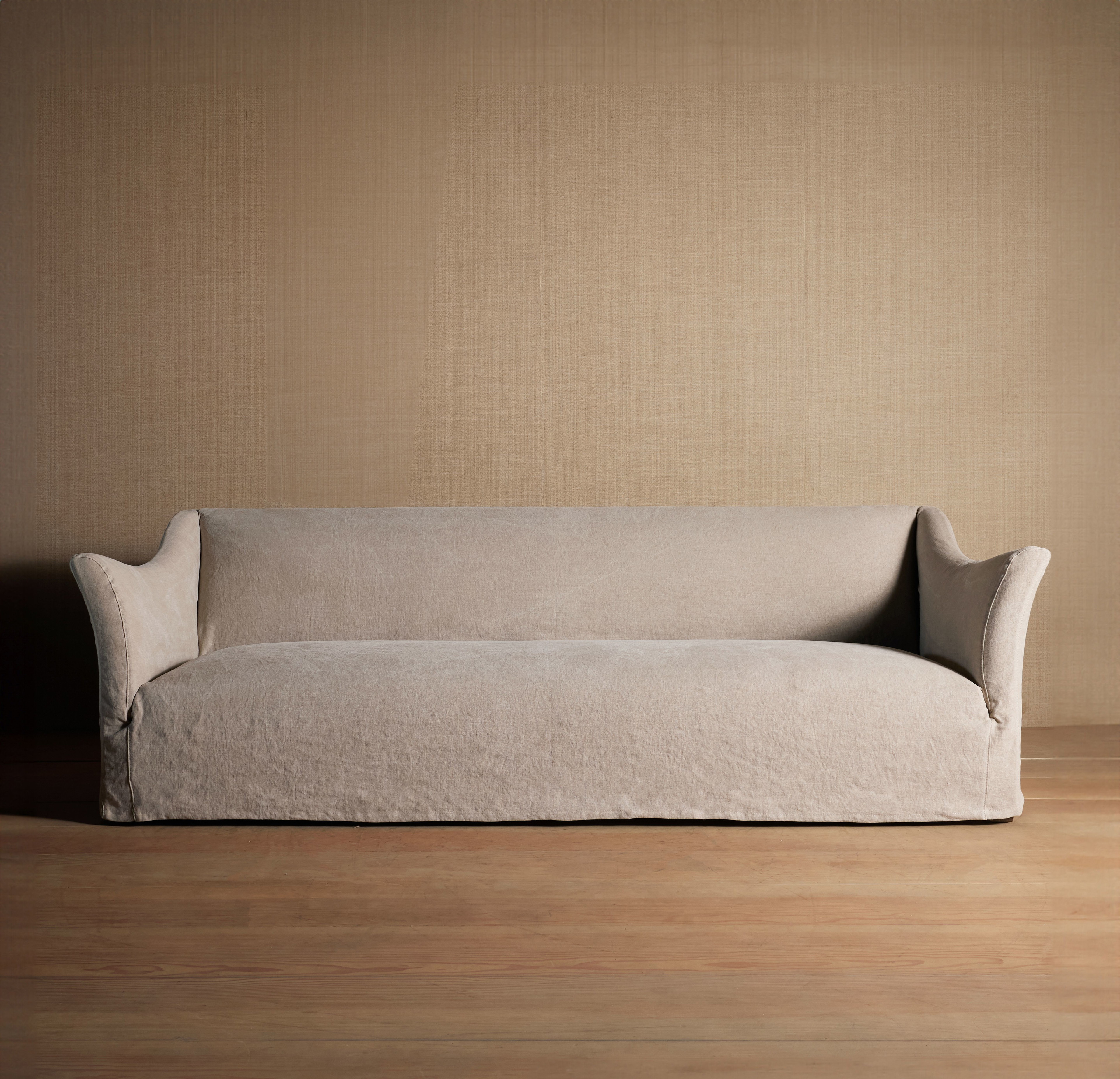 The Expert - Flare Arm Sofa - Flax, 84"