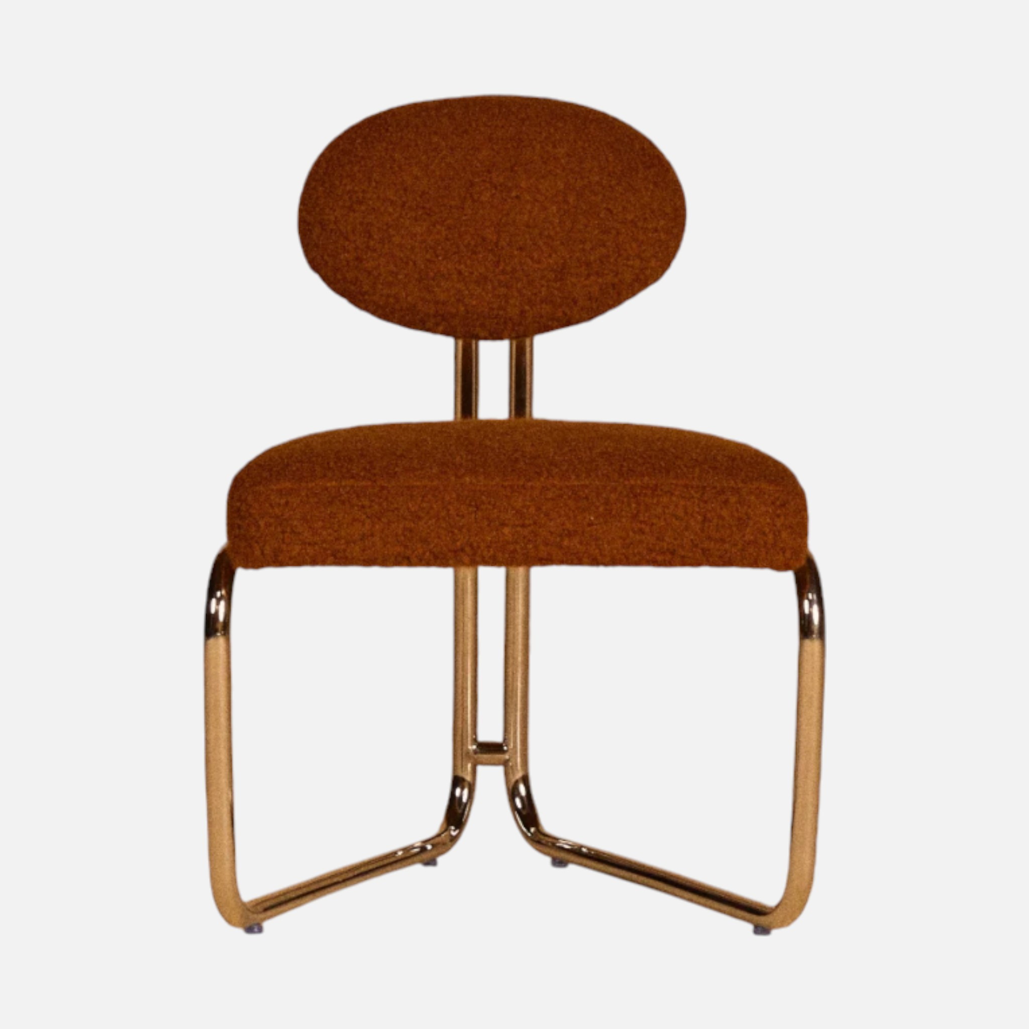 The Expert - Tubo Dining Chair - Bianco Wool Bouclé