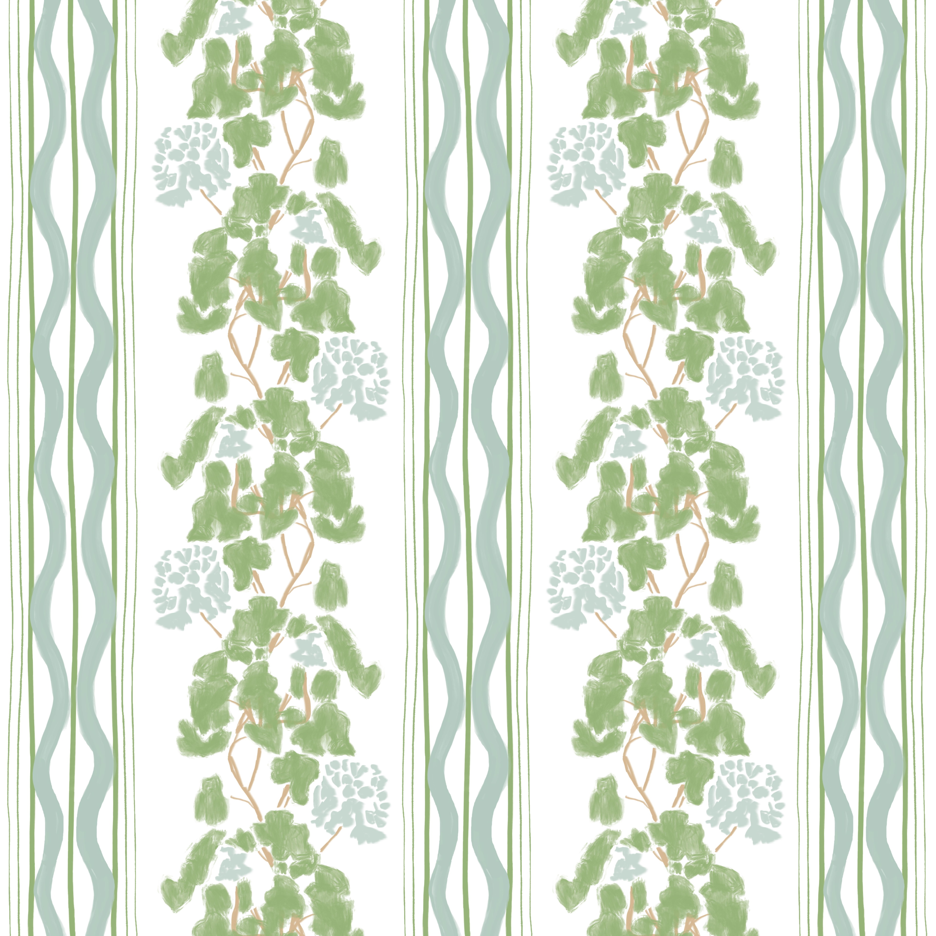 The Expert - Clara Wallpaper - Soft Green, 2'x9' Roll