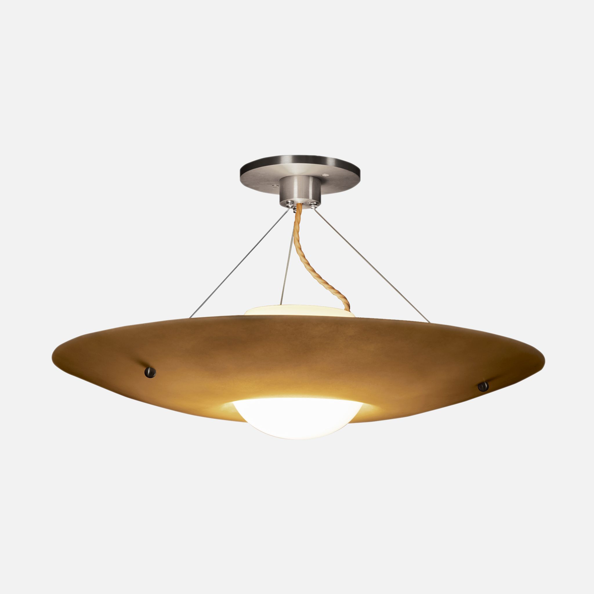The Expert - Fiber Flush Mount - Satin Steel, Small