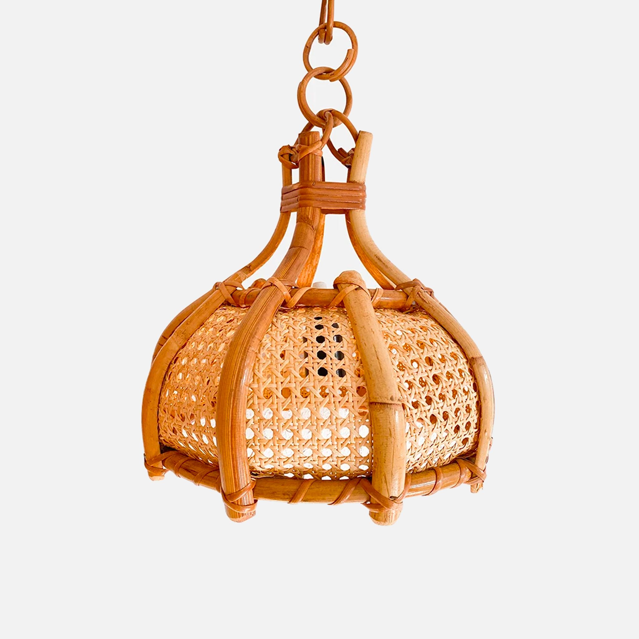 The Expert - Bamboo and Rattan Bell Pendant
