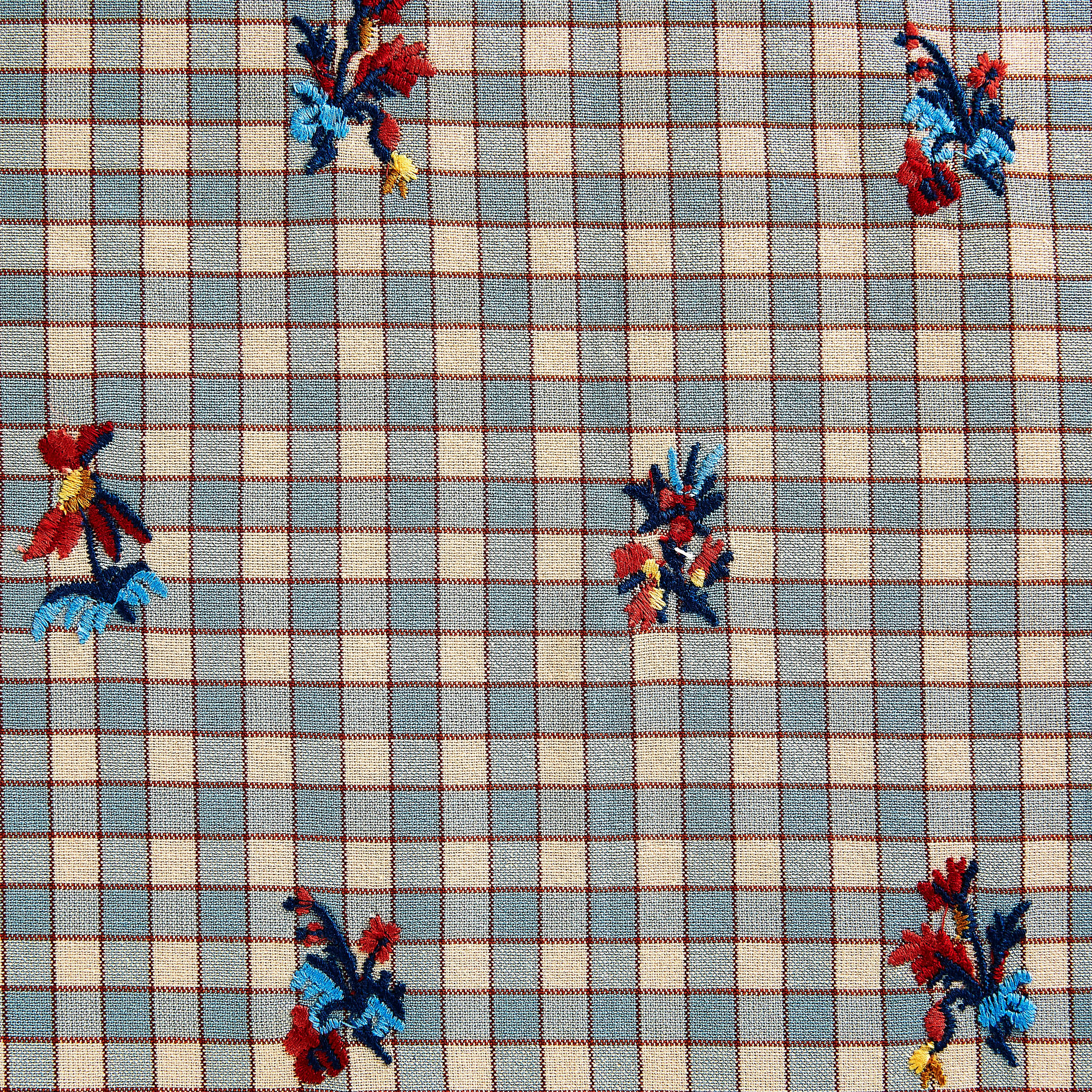 The Expert - La Seyne Fleuri Fabric - Stone Blue, By the Yard