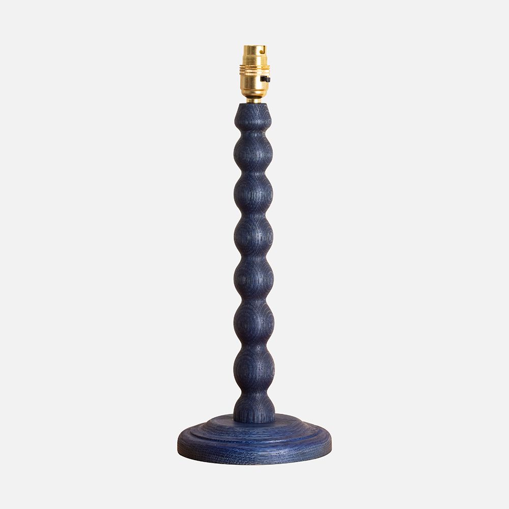 The Expert - Bobbin Lamp Base - Blue Stained Oak, Baby