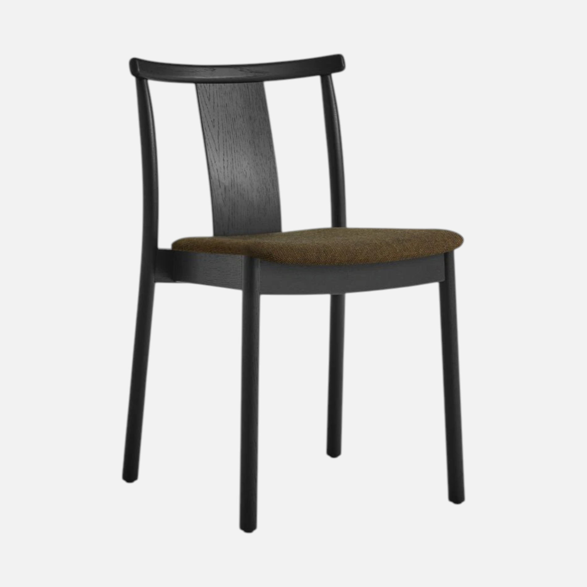The Expert - Merkur Dining Chair - Black Oak, Chestnut Wool Blend